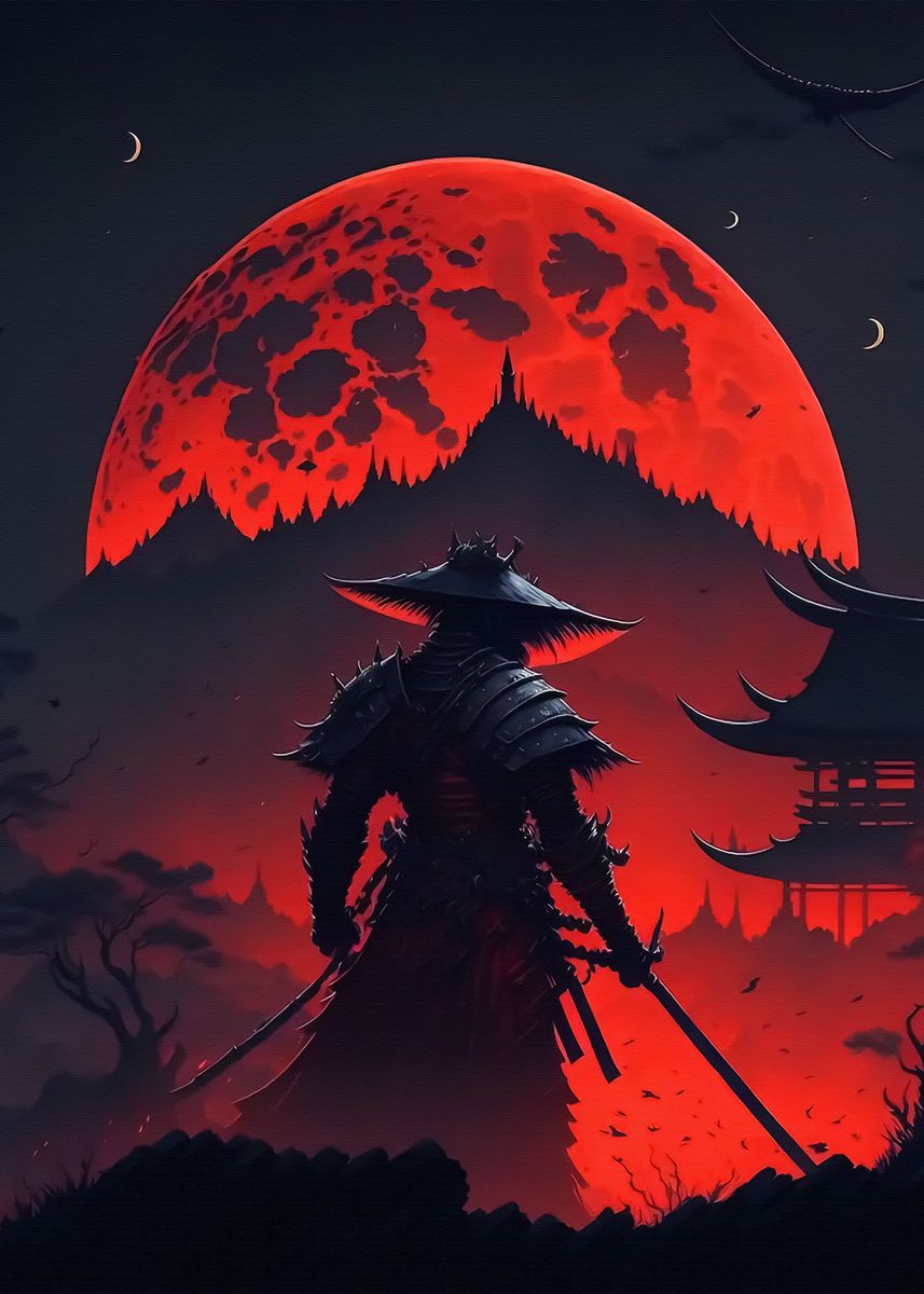 'angry samurai' Poster, picture, metal print, paint by asri majid ...