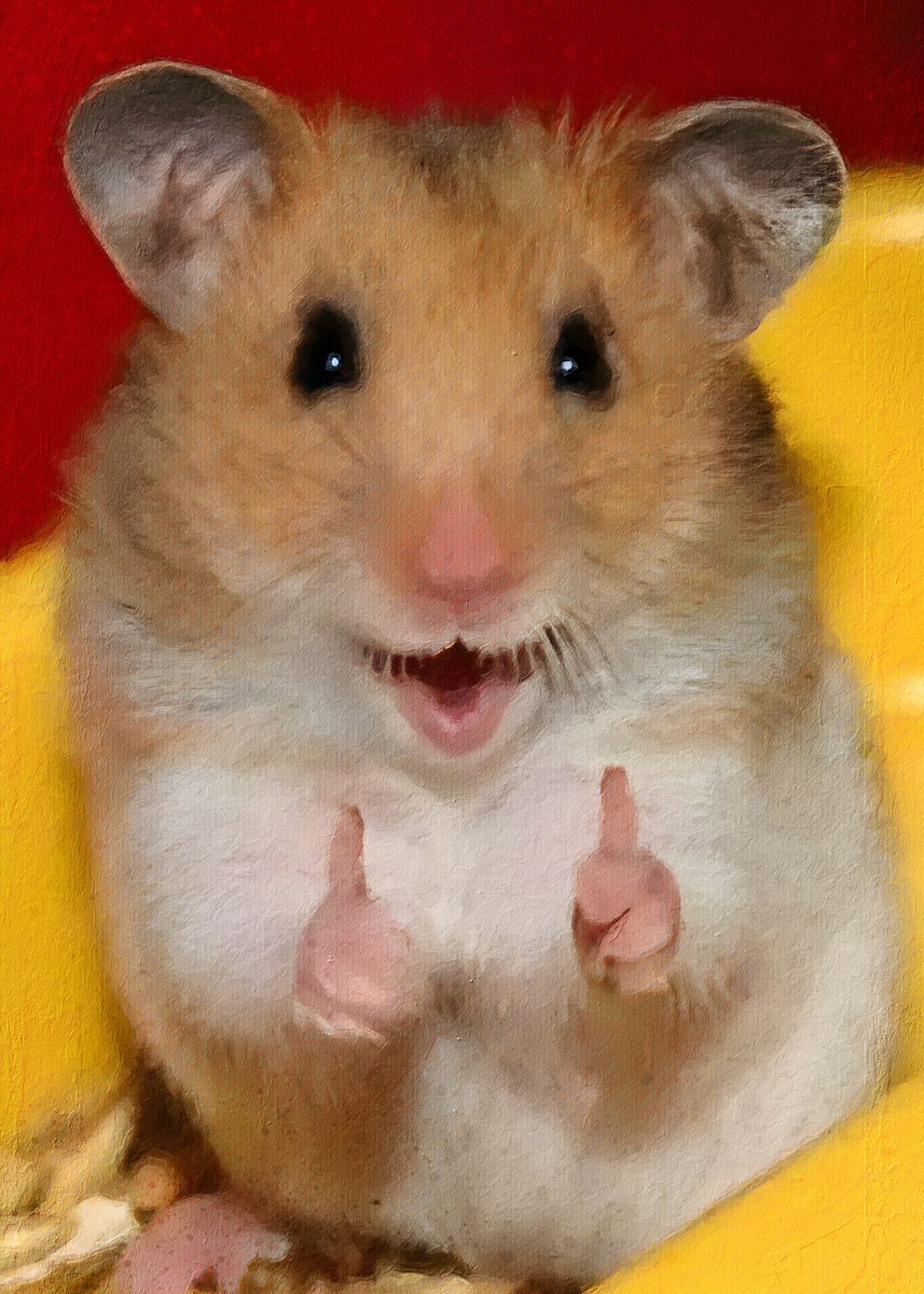 'Hamster Meme' Poster, picture, metal print, paint by Meme Daily | Displate