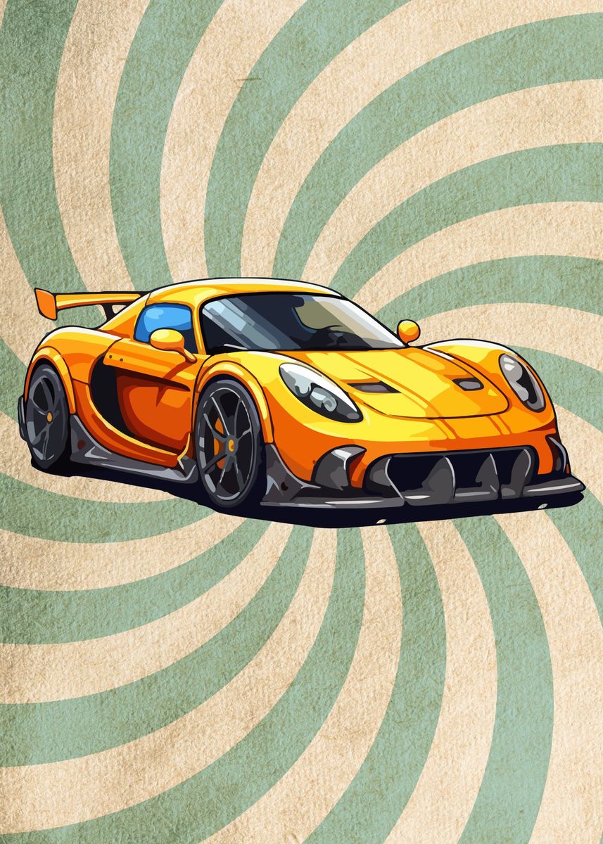 'car' Poster, picture, metal print, paint by Saidi Say | Displate