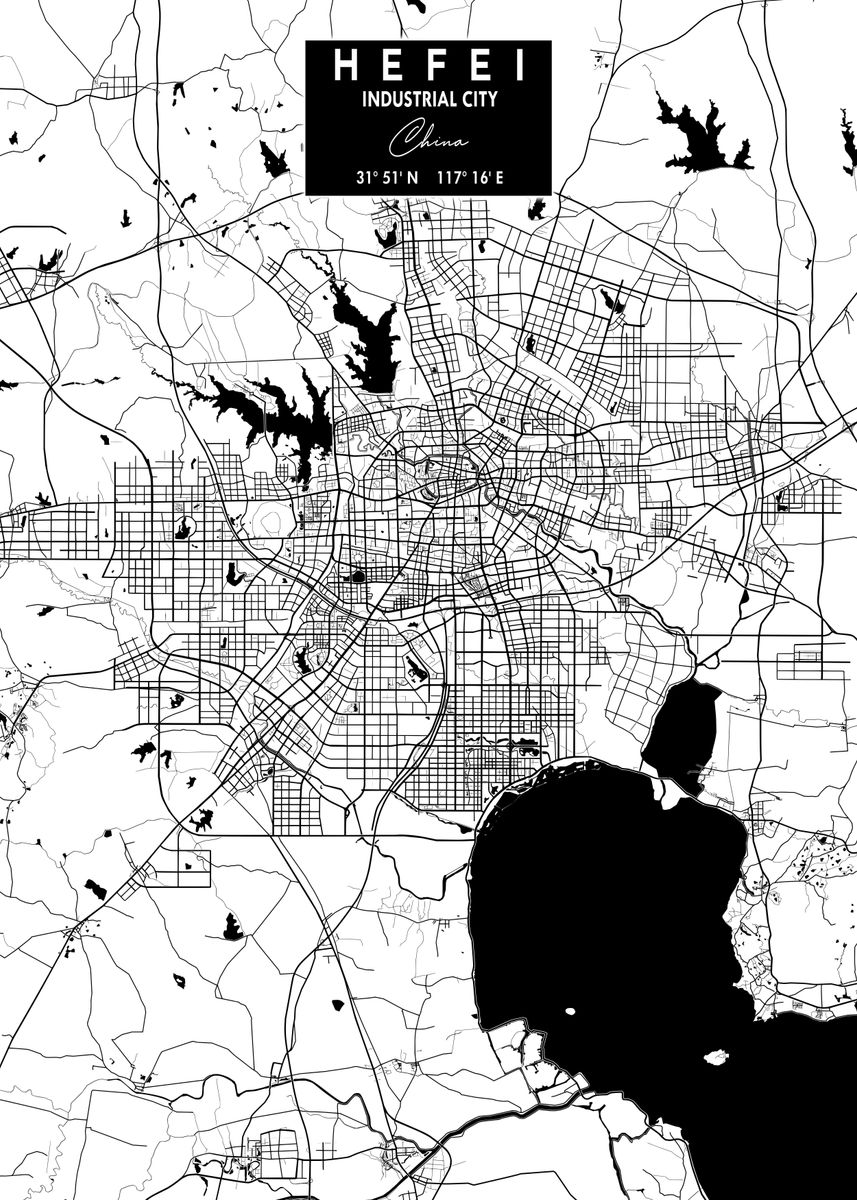 'Hefei China' Poster, picture, metal print, paint by Mcgilvery Colby ...