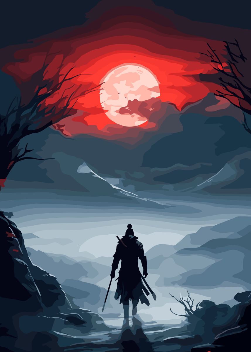 'Samurai Sekiro' Poster, picture, metal print, paint by Jasmin Sekiro | Displate