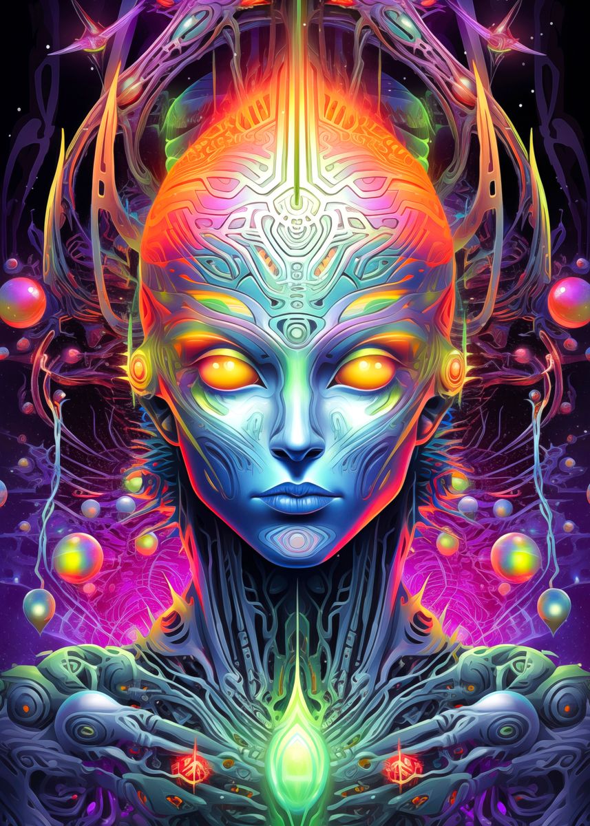 'Psychedelic Entity' Poster, picture, metal print, paint by Pixel Ink ...