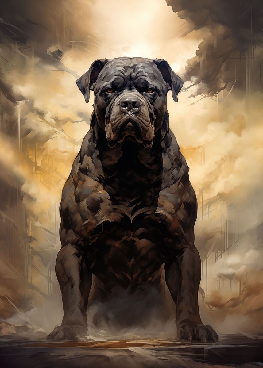 'Dog of war' Poster, picture, metal print, paint by PetsArt Design ...