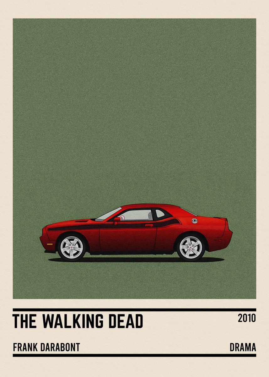 'The Walking Dead car' Poster, picture, metal print, paint by Louise ...