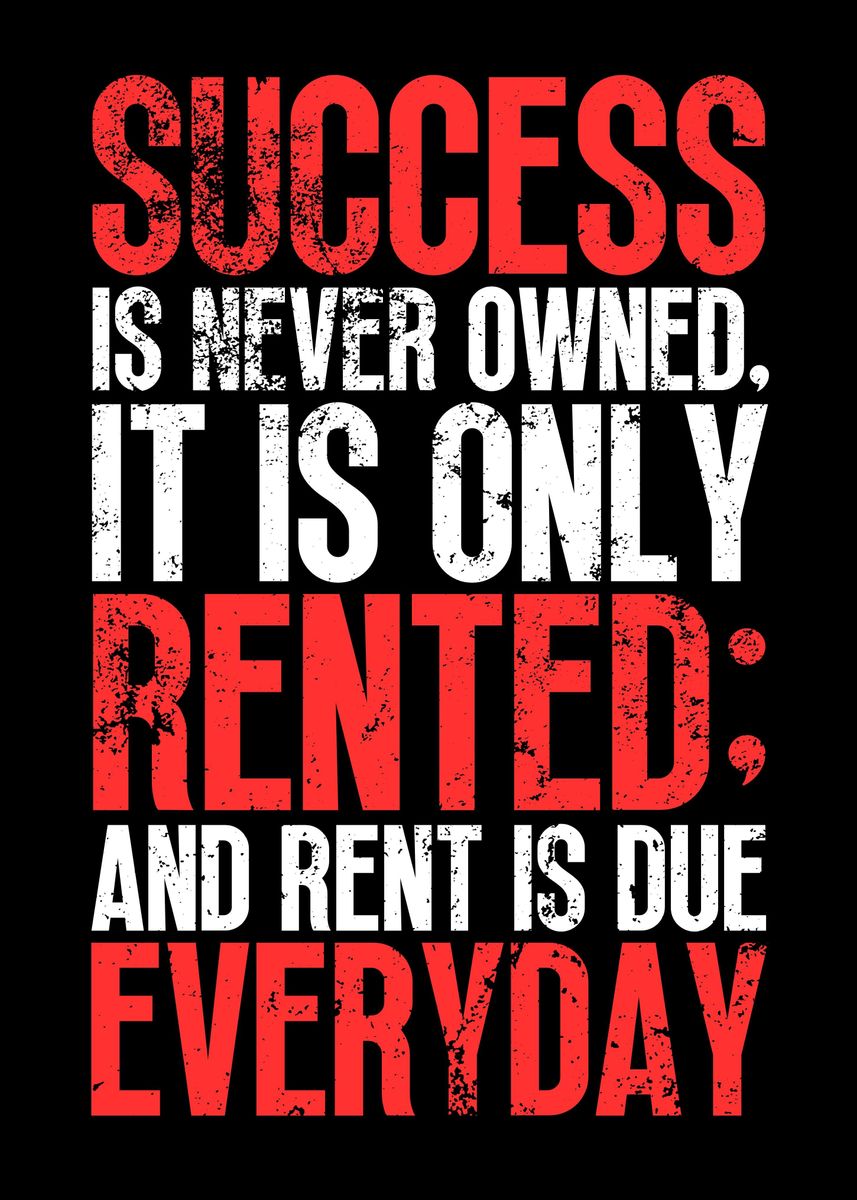 'Success I Never Owned' Poster, picture, metal print, paint by Wezt ...