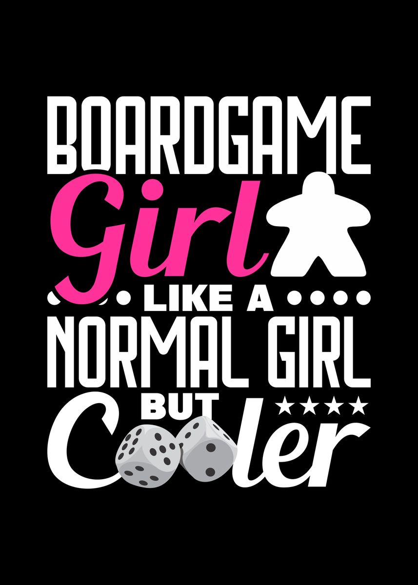 'Board game girl' Poster, picture, metal print, paint by Andreas ...