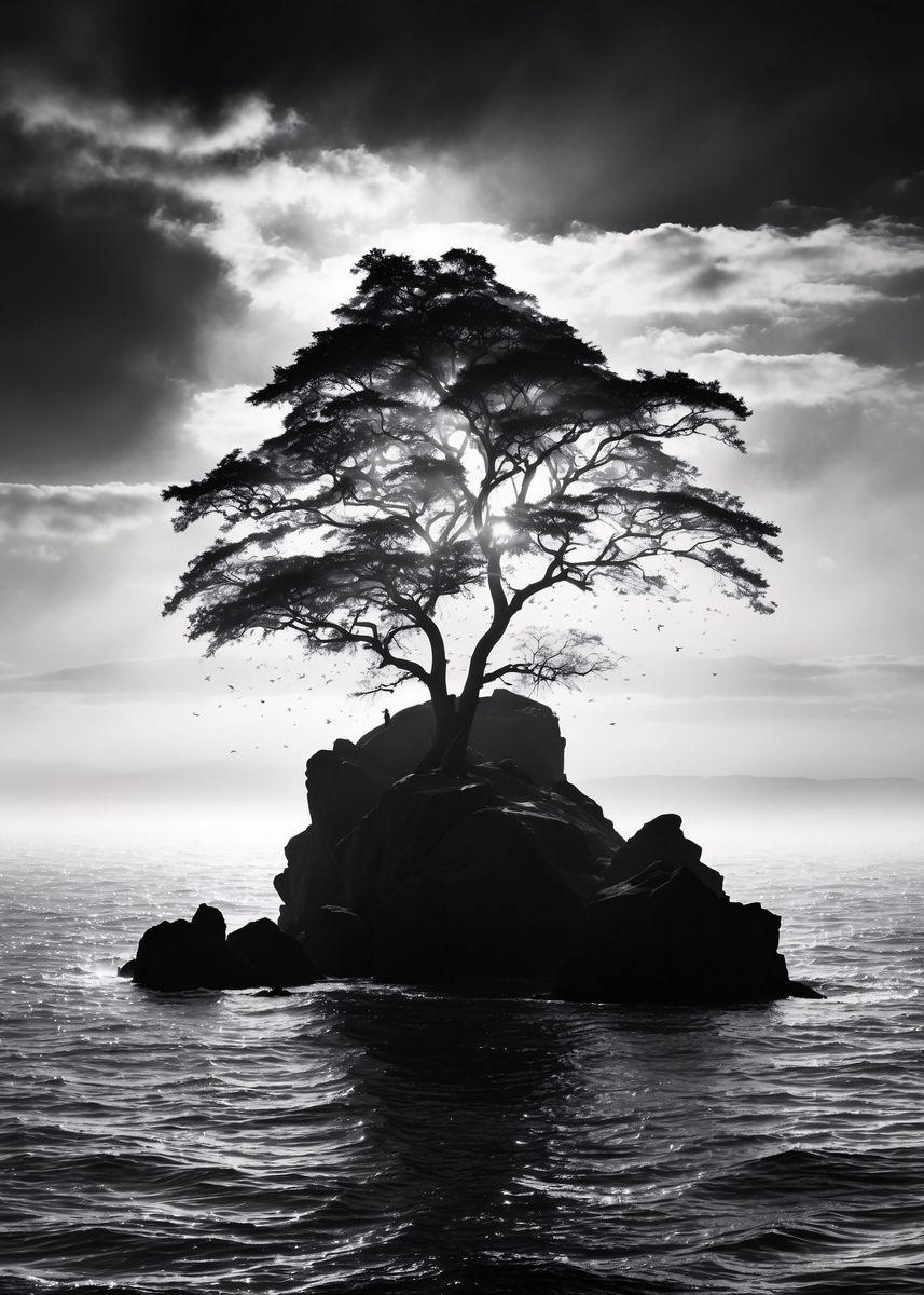 'Simple Islands' Poster, picture, metal print, paint by Rami | Displate