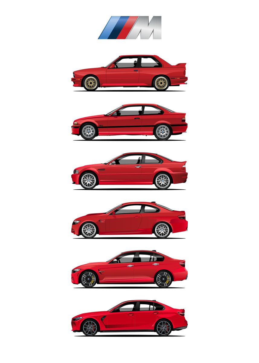 'BMW M3 Evolution' Poster, picture, metal print, paint by Conceptual ...