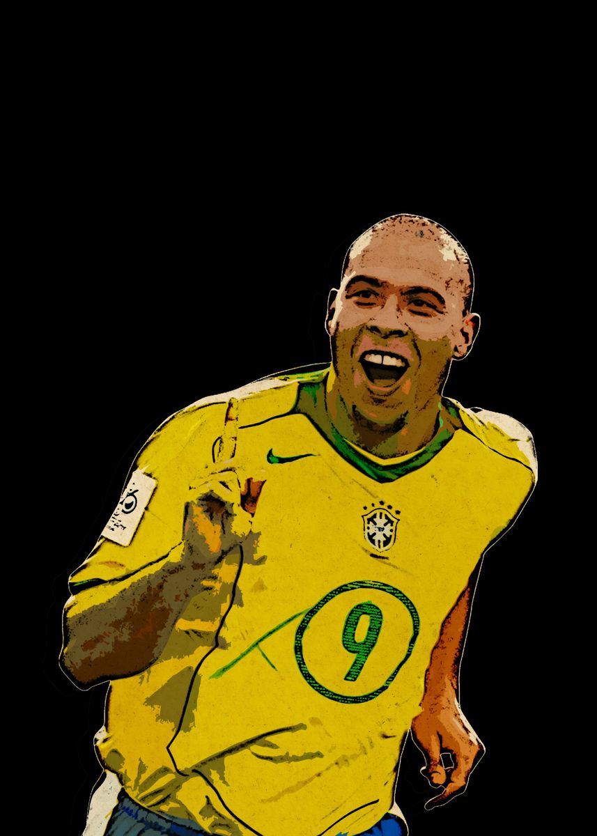 'Legend brazil ronaldo' Poster, picture, metal print, paint by ...