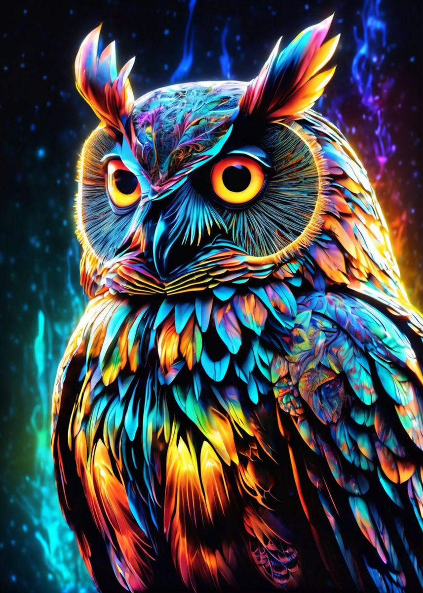 'Translucent Owl' Poster, picture, metal print, paint by Trending Art ...