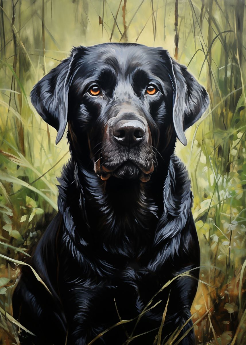 'Black labrador' Poster, picture, metal print, paint by PetsArt Design ...