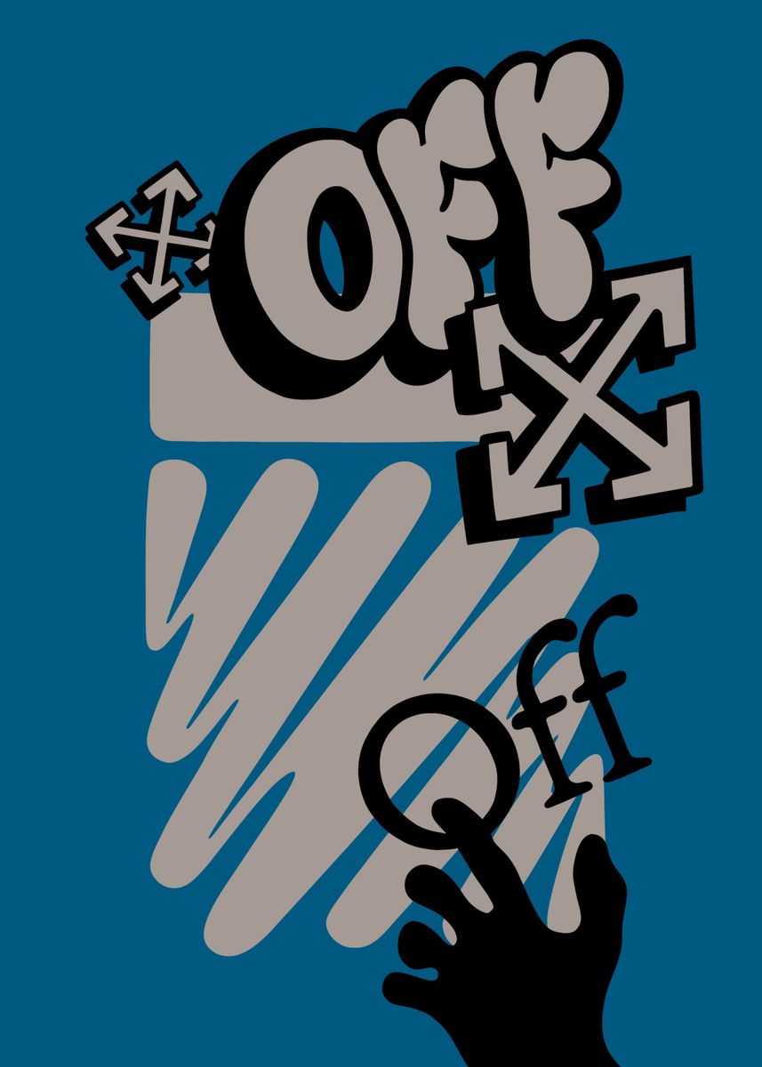 'Off white' Poster, picture, metal print, paint by Lardis Art | Displate