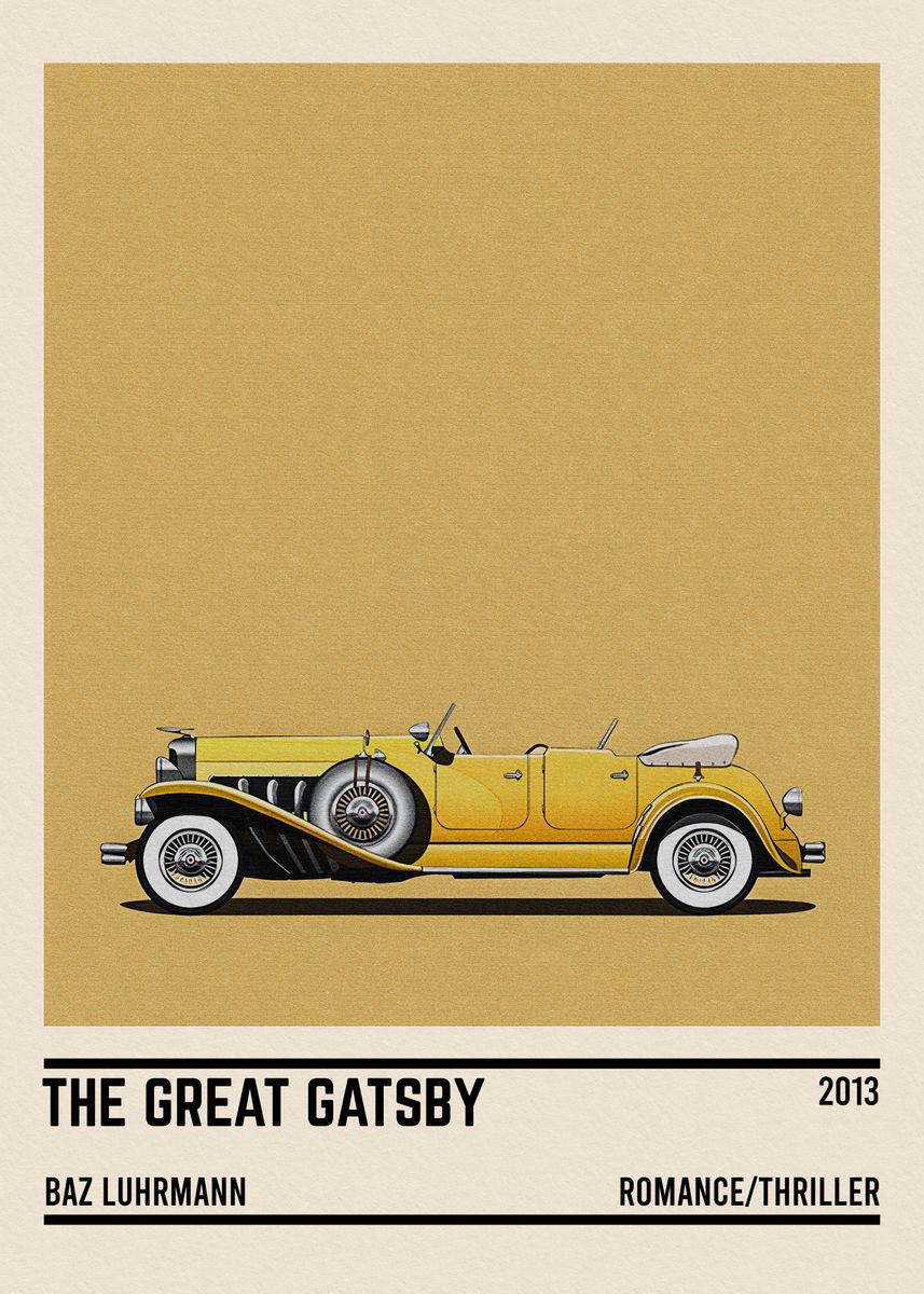 'The Great Gatsby movie car' Poster, picture, metal print, paint by ...