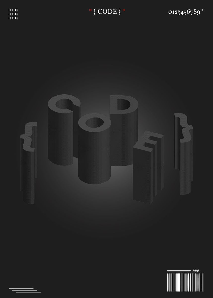 'Code 3D Isometric Quote' Poster, picture, metal print, paint by INDO ...