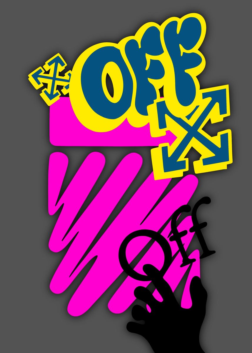 'Hype art off white' Poster, picture, metal print, paint by Lardis Art ...