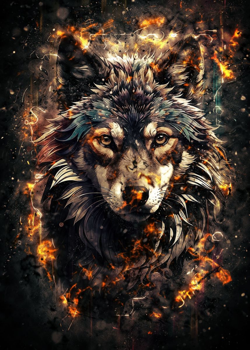'Night wolf' Poster, picture, metal print, paint by Trần Văn Dũng ...