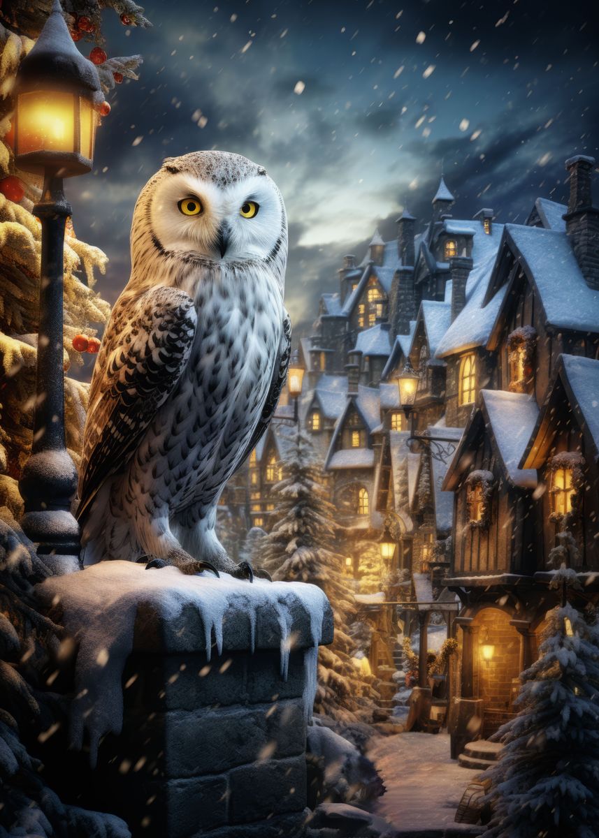 'Winter Owl ' Poster, picture, metal print, paint by Craig Doogan ...