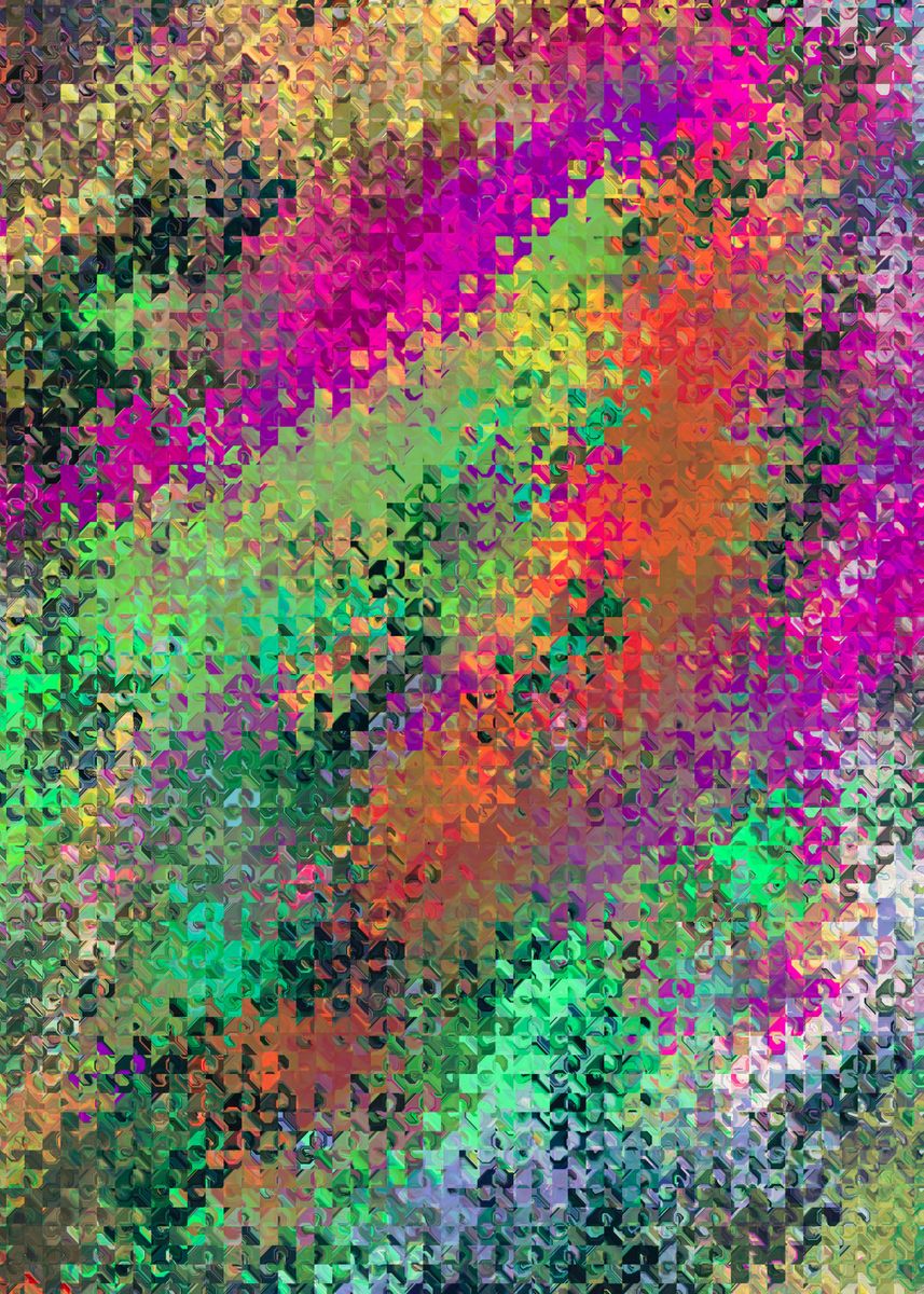 'Pixel background' Poster, picture, metal print, paint by Larisa ...