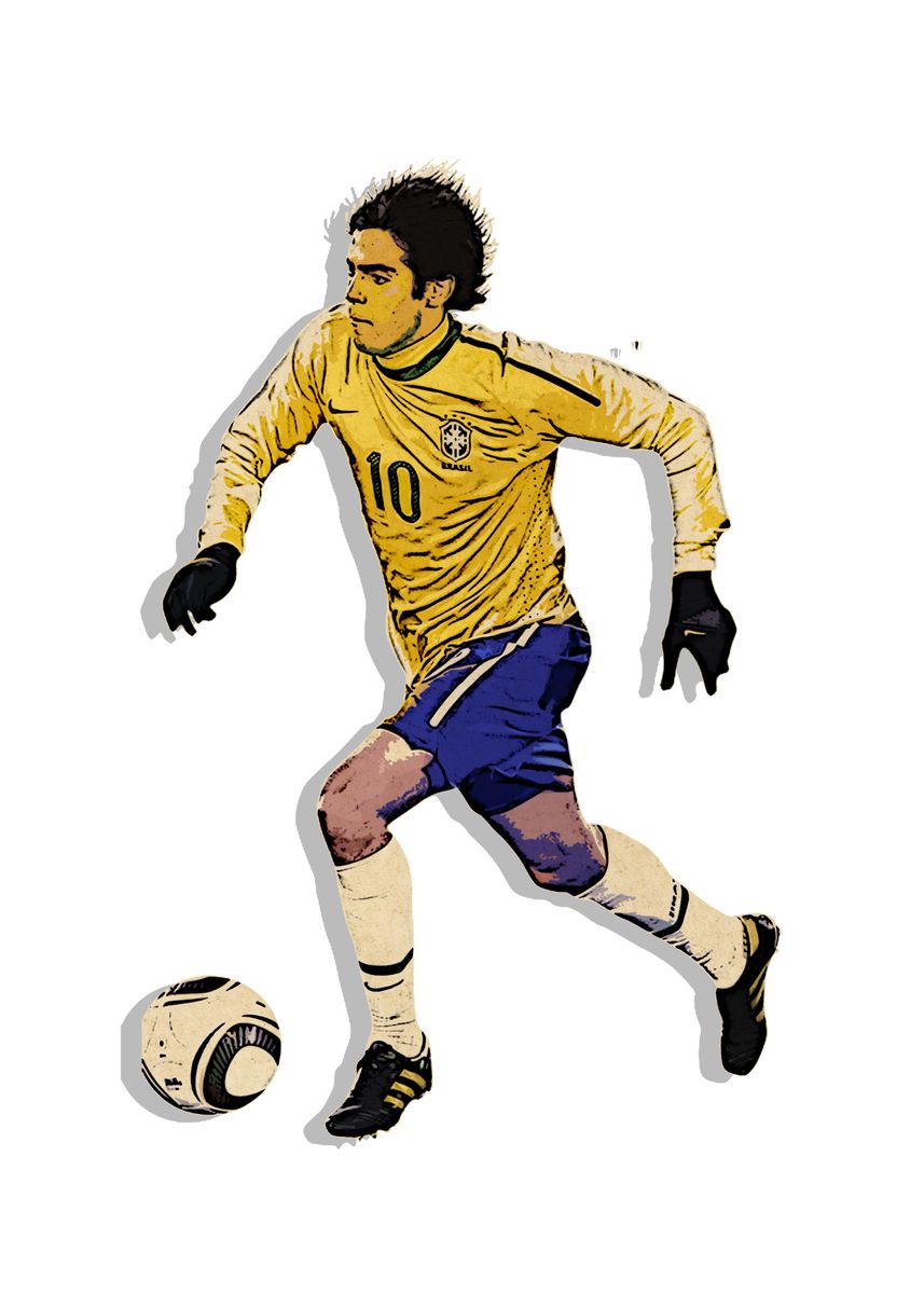 'Kaka brazil 10' Poster, picture, metal print, paint by NiceAndBetter ...
