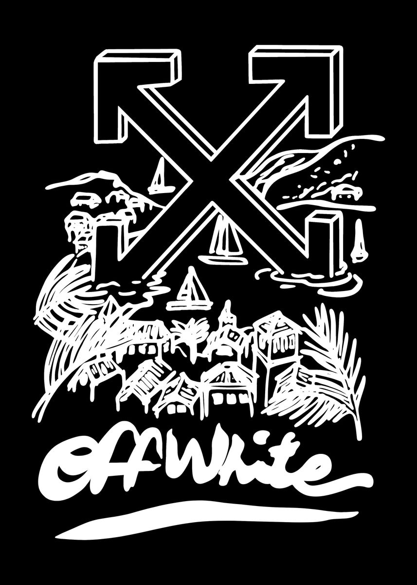 'Off white' Poster, picture, metal print, paint by Lardis Art | Displate