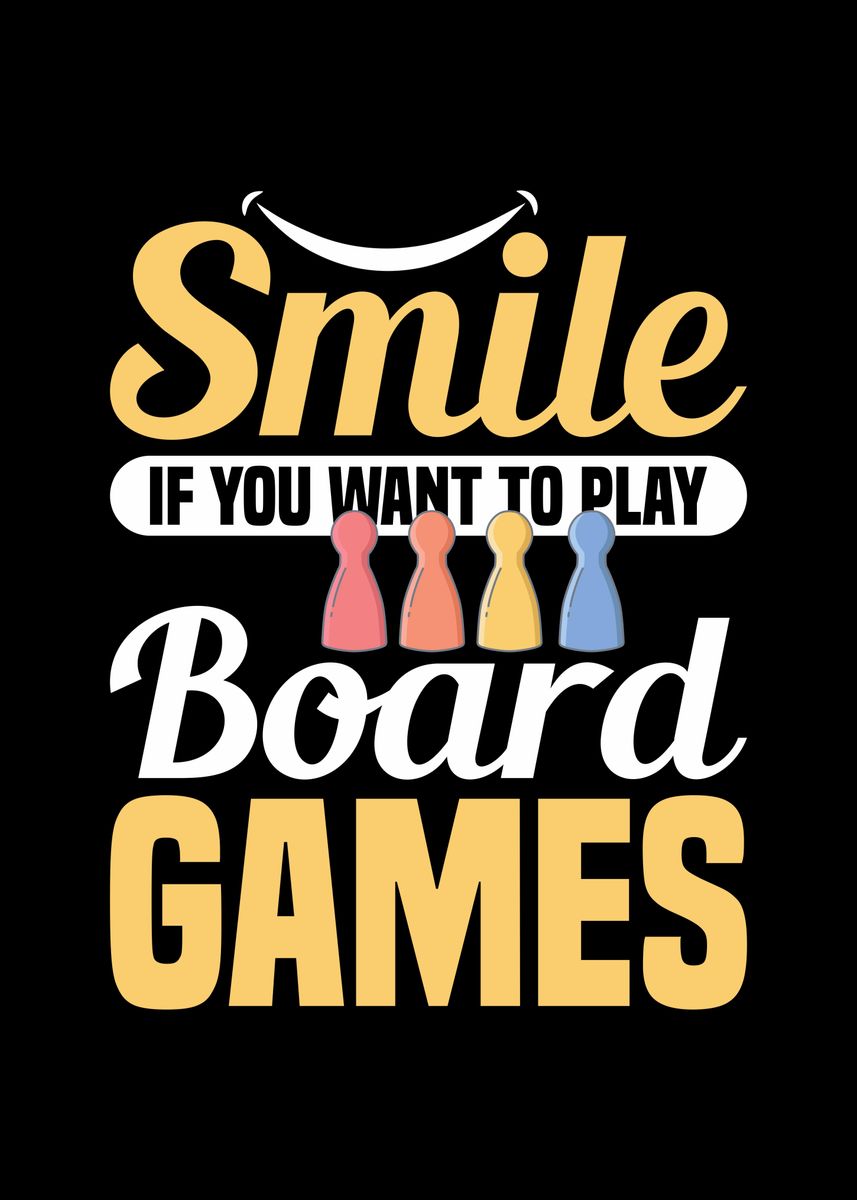 'Smile board games ' Poster, picture, metal print, paint by Andreas Schellenberg | Displate