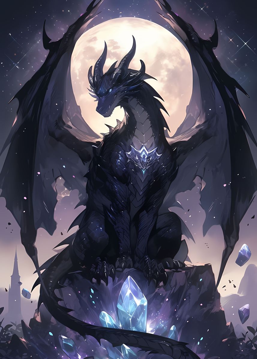 'Anime Japanese dragon' Poster, picture, metal print, paint by ART JOY ...