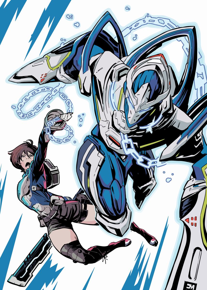 'Astral Chain' Poster, picture, metal print, paint by Justine Lynn ...