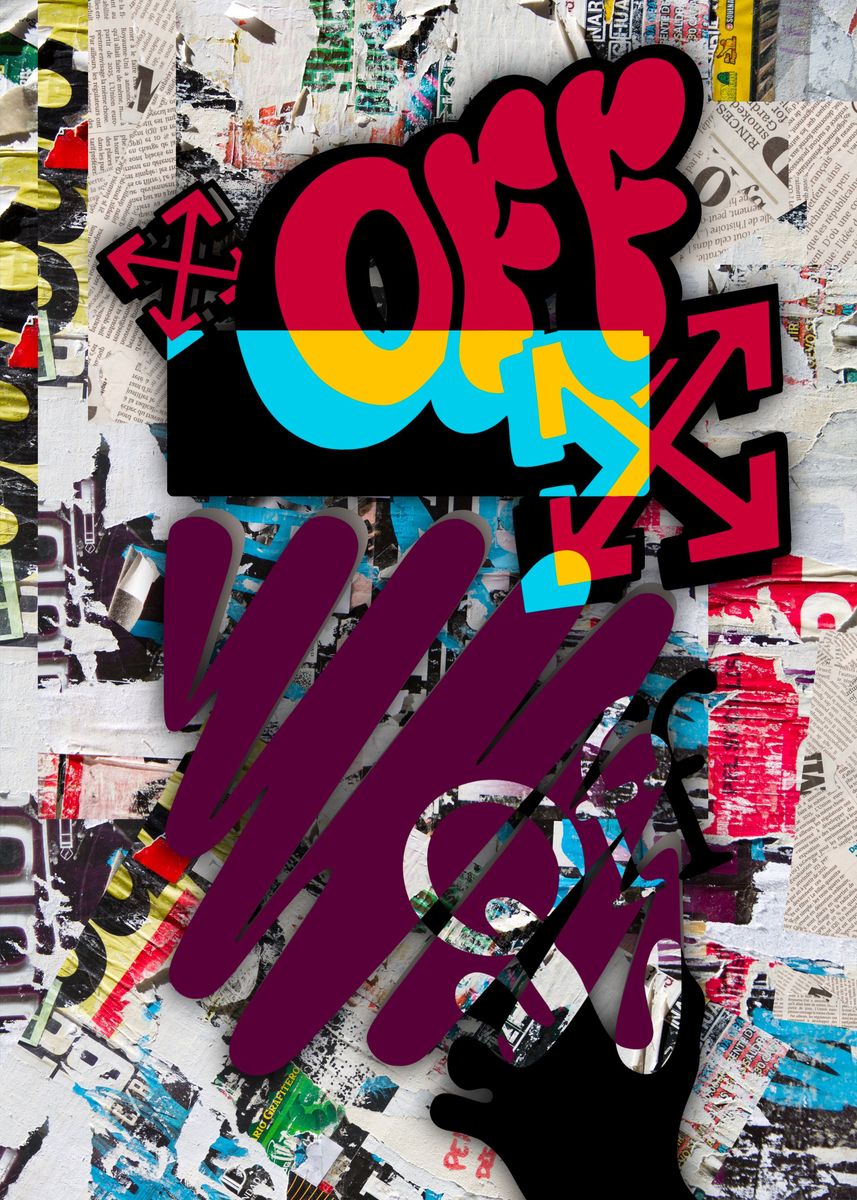 'Off white' Poster, picture, metal print, paint by Lardis Art | Displate