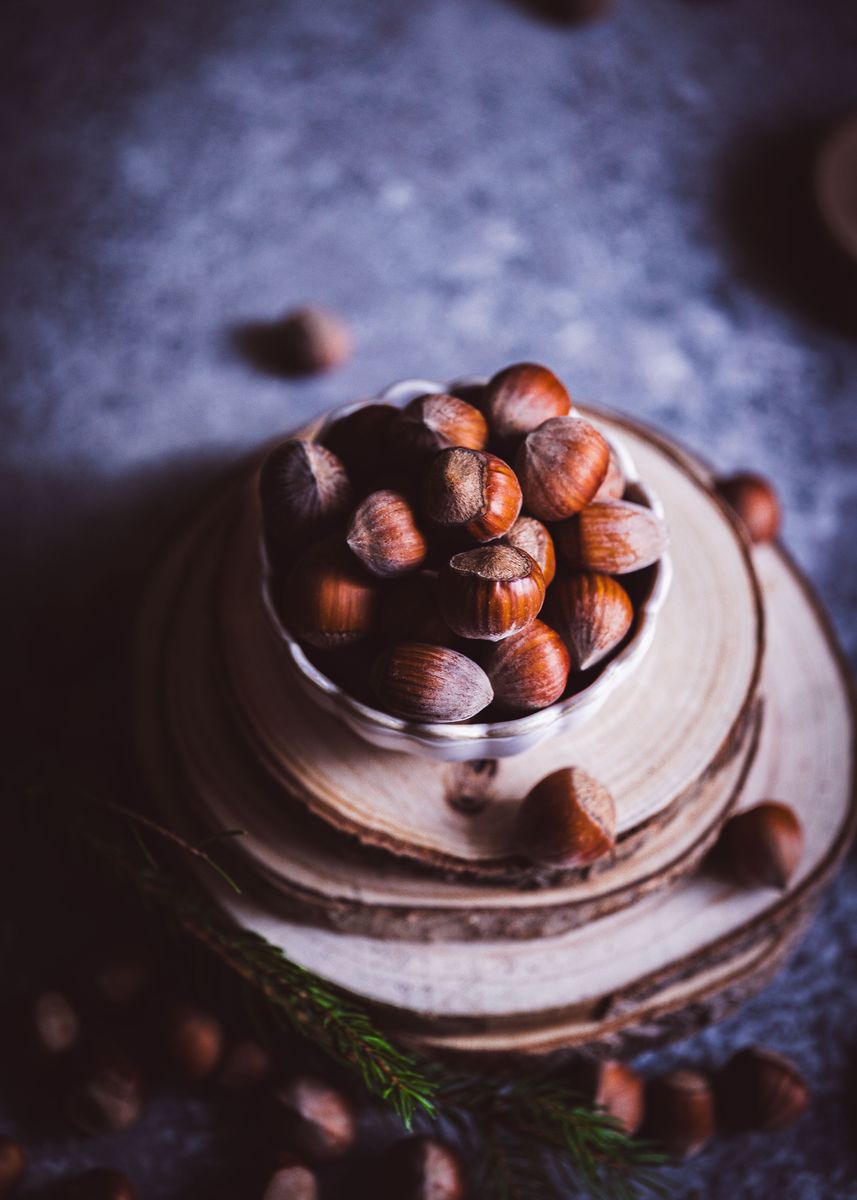 'Hazelnuts' Poster, picture, metal print, paint by Malwina Lewinska ...