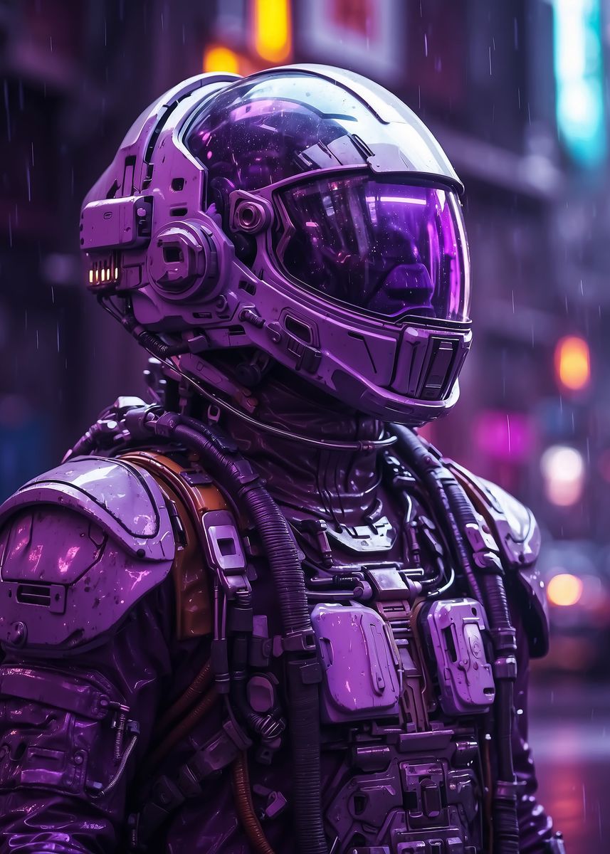 'funky astronaut' Poster, picture, metal print, paint by asri majid ...