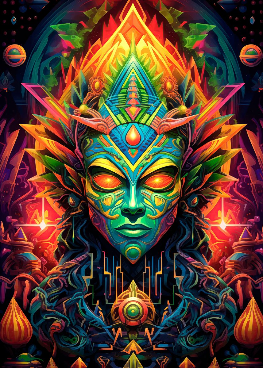 'Psychedelic Entity' Poster, picture, metal print, paint by Pixel Ink ...