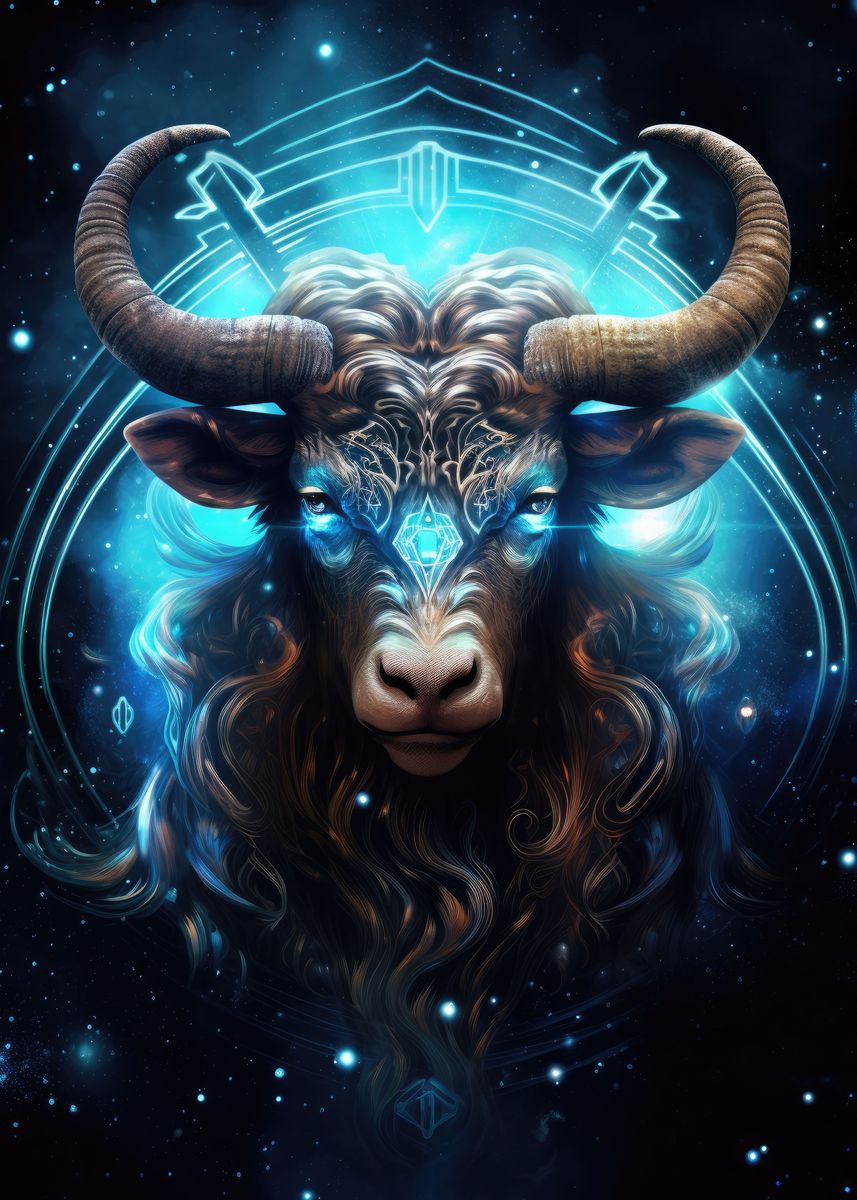 'Taurus Zodiac Sign' Poster, picture, metal print, paint by Senja ...