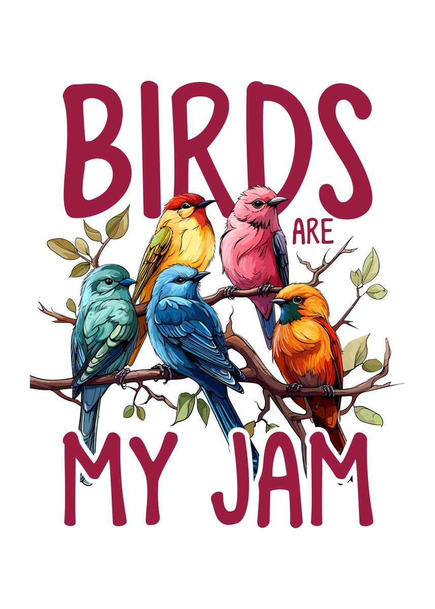 'Funny Birds Birdology' Poster, picture, metal print, paint by ...