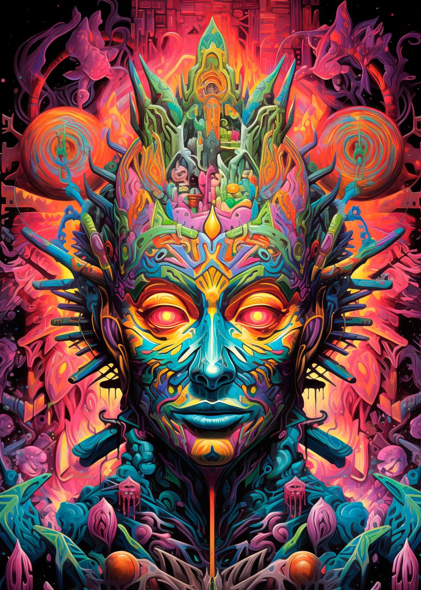 'Psychedelic Entity' Poster, picture, metal print, paint by Pixel Ink ...