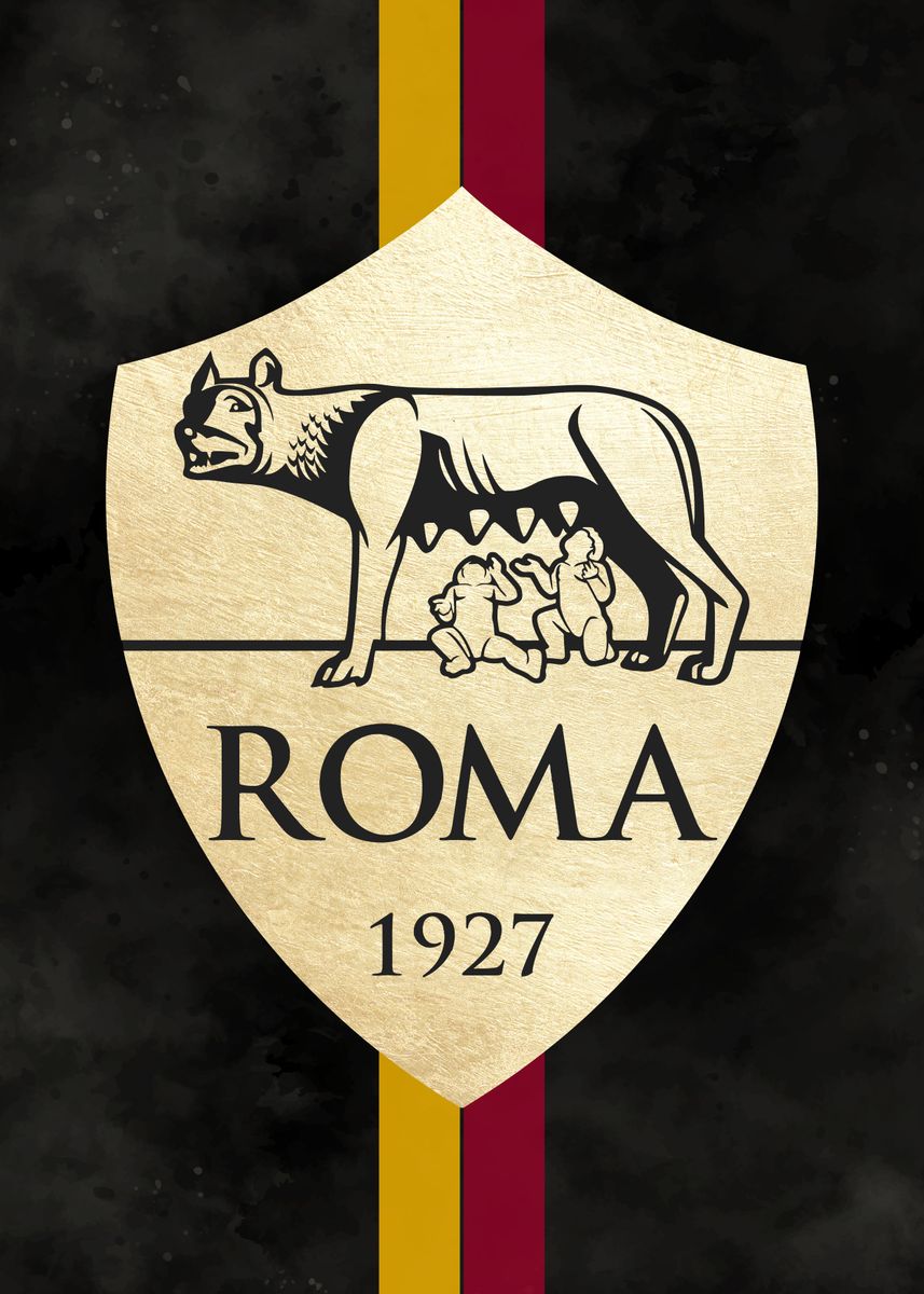 'AS Roma' Poster, picture, metal print, paint by Luke Vassel | Displate