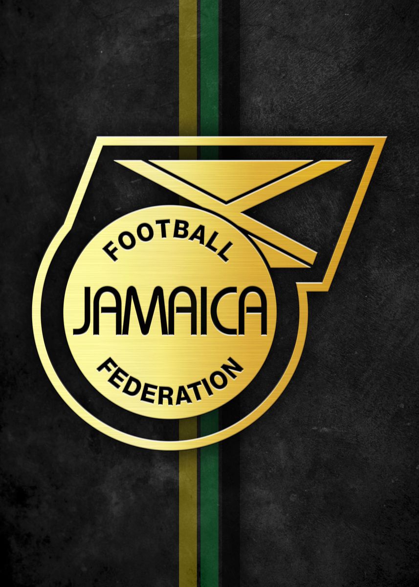 'Jamaica Football Emblem' Poster, picture, metal print, paint by Ray ...