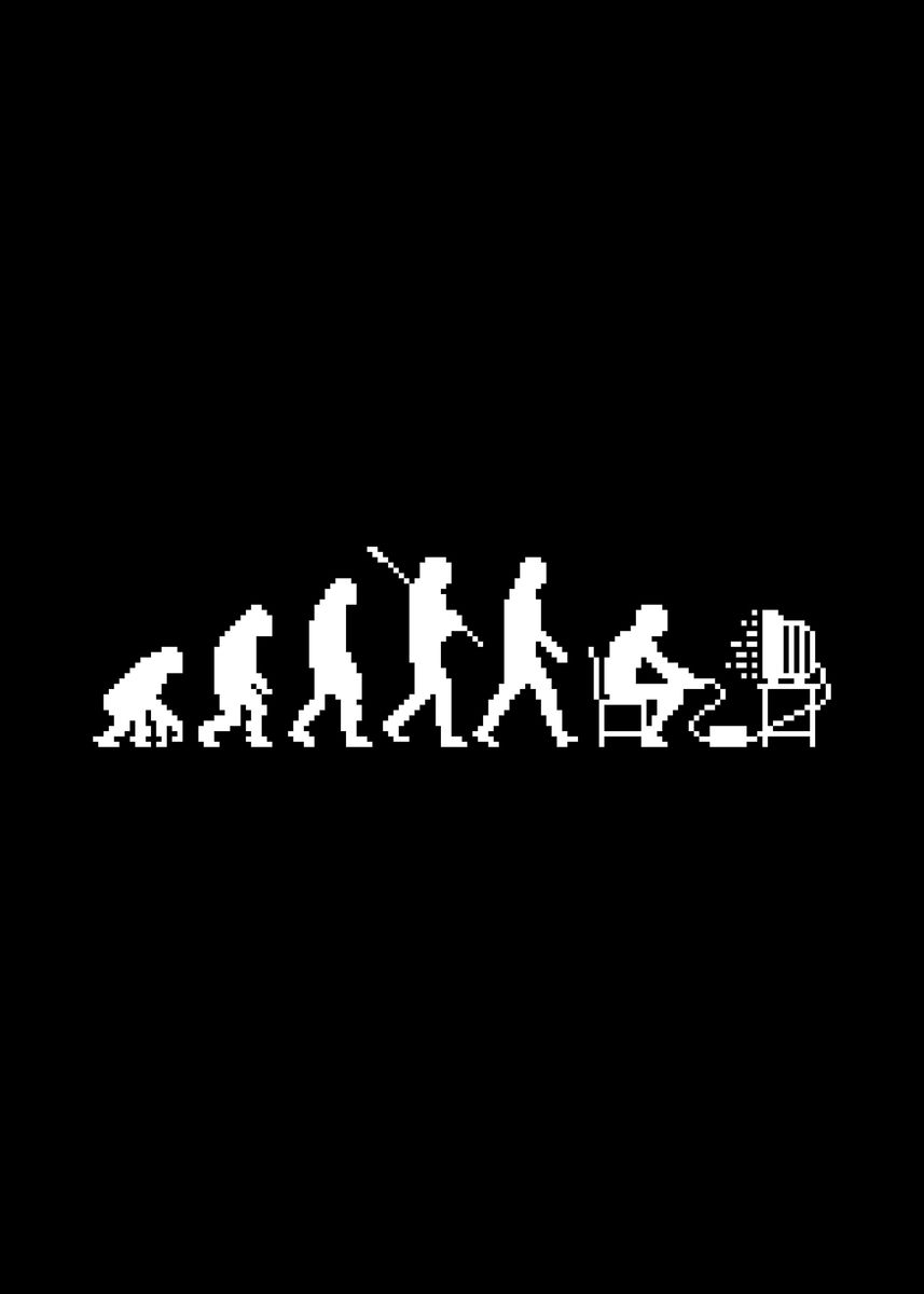 'Evolution Gamer' Poster, picture, metal print, paint by Quilimo Studio ...
