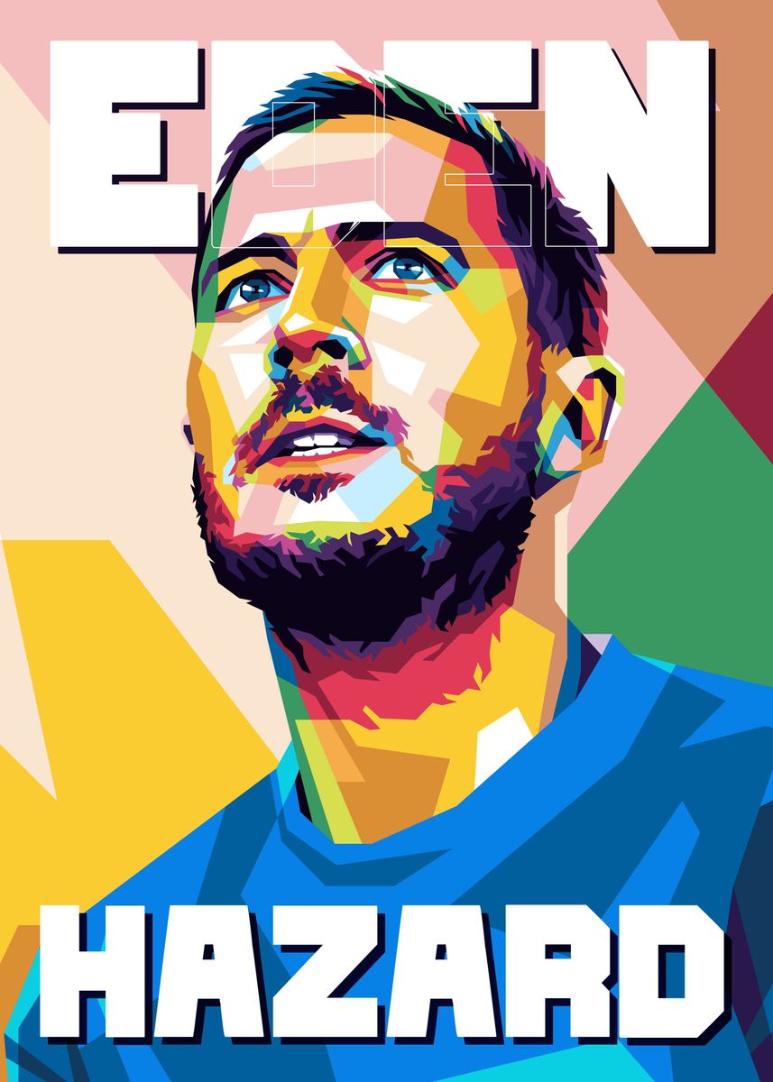 'Eden Hazard' Poster, picture, metal print, paint by Andi Permana ...