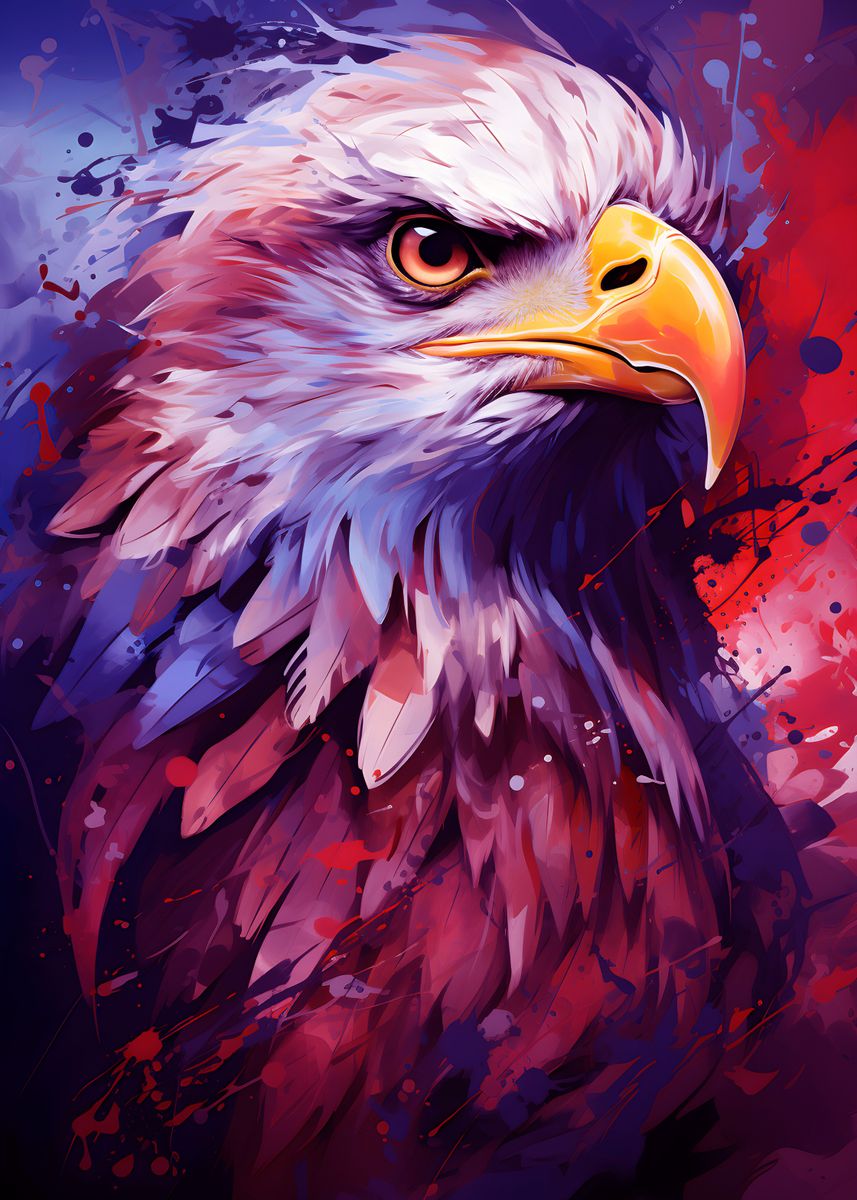'American Bald Eagle' Poster, picture, metal print, paint by Chris ...
