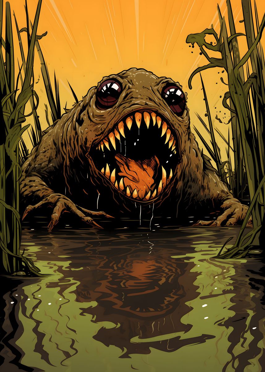 'Swamp Creature' Poster, picture, metal print, paint by Spooky Blob ...