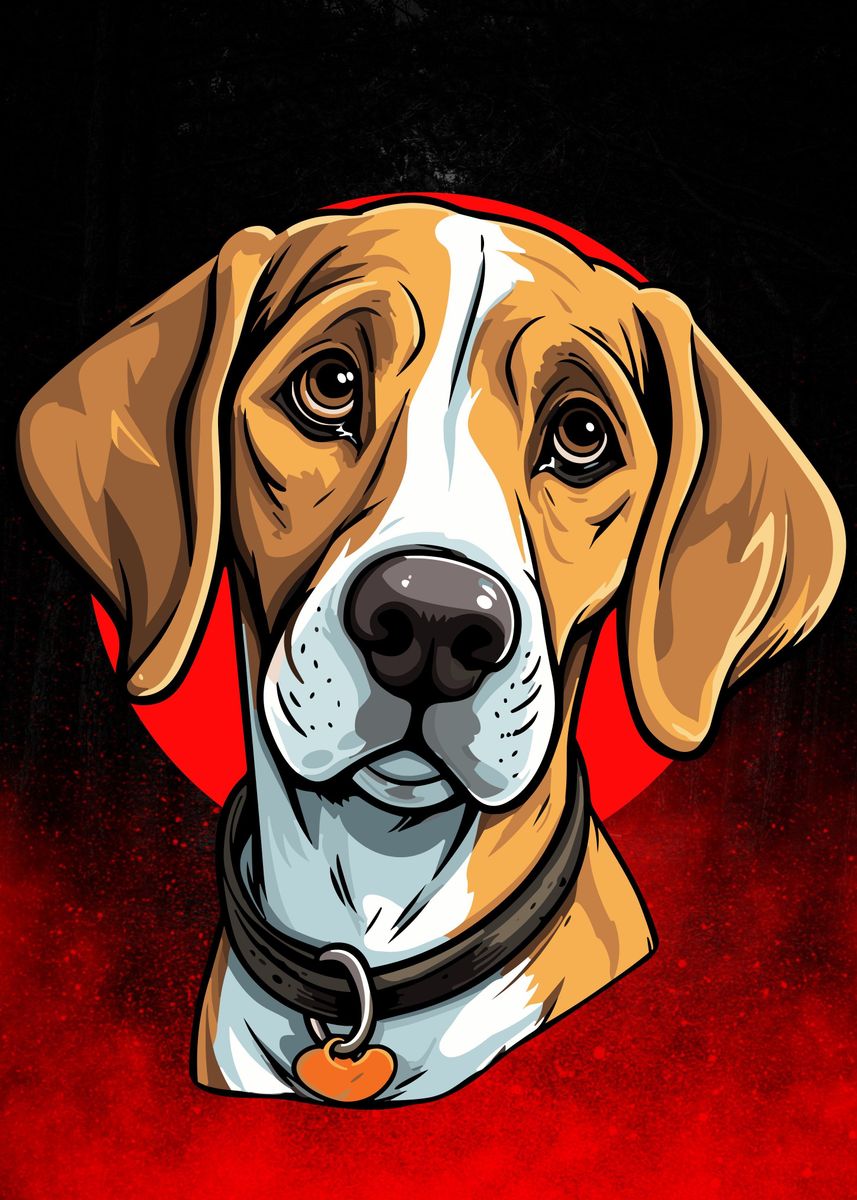 'DOGS' Poster, picture, metal print, paint by rahma azari | Displate