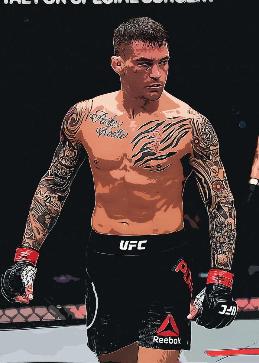 'Dustin Poirier' Poster, picture, metal print, paint by Benny Jacobs ...