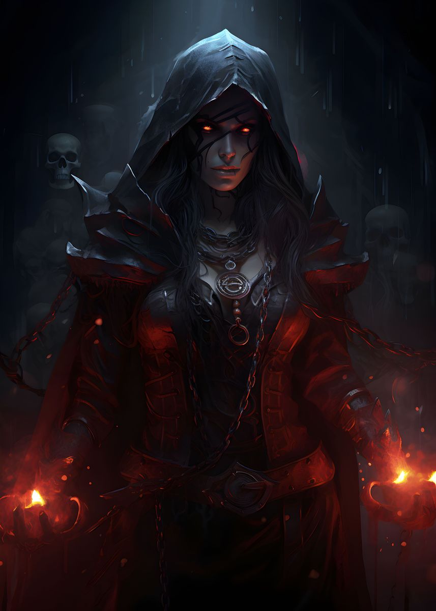 'Female Necromancer' Poster, picture, metal print, paint by Olaffskater ...