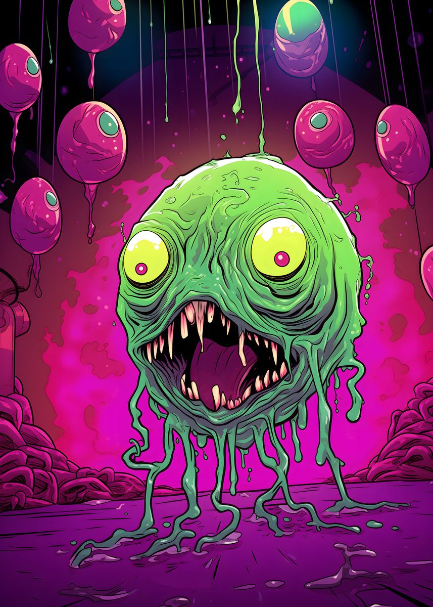 'Slime Baloon' Poster, picture, metal print, paint by Spooky Blob ...