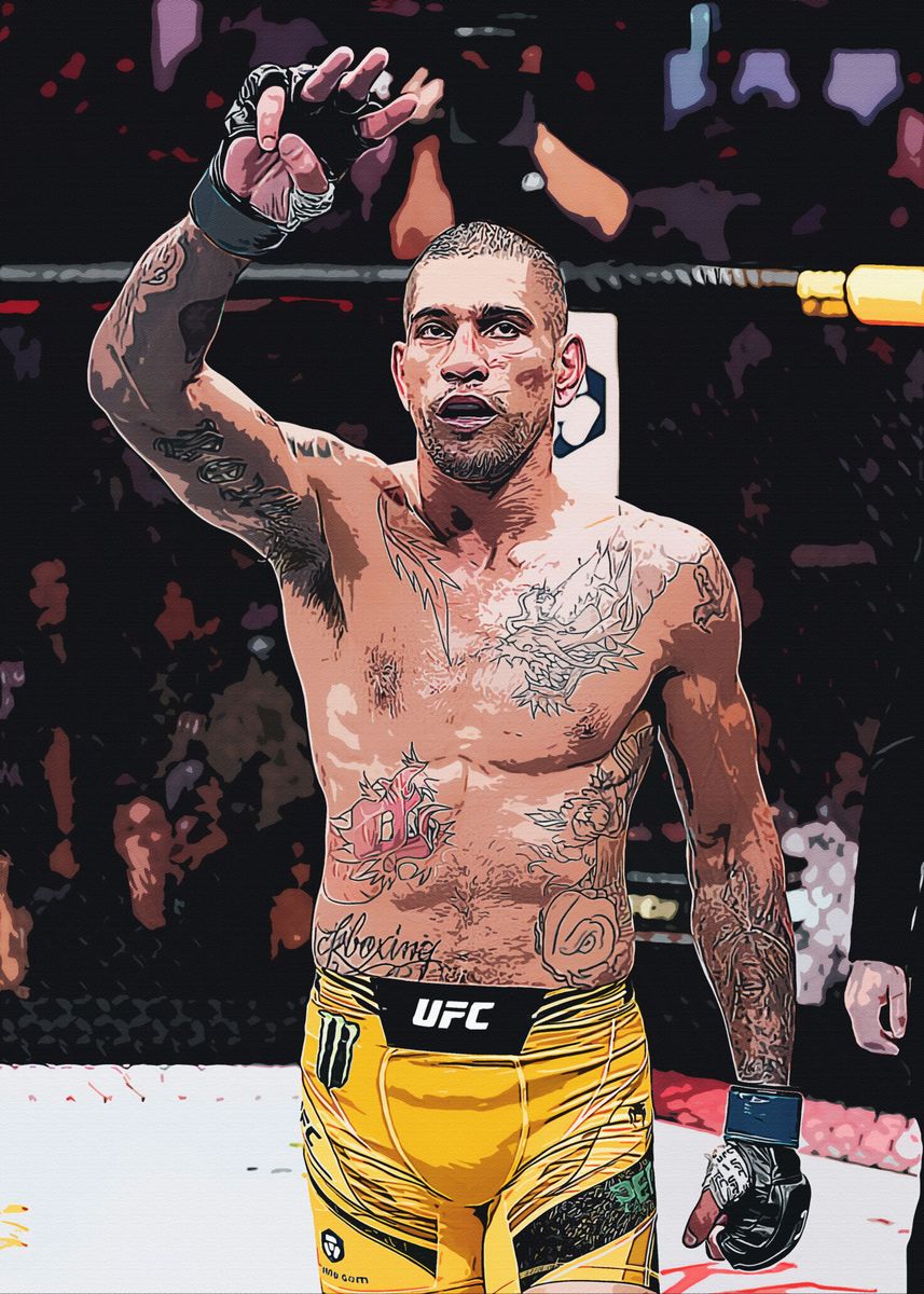 'alex pereira' Poster, picture, metal print, paint by Benny Jacobs ...