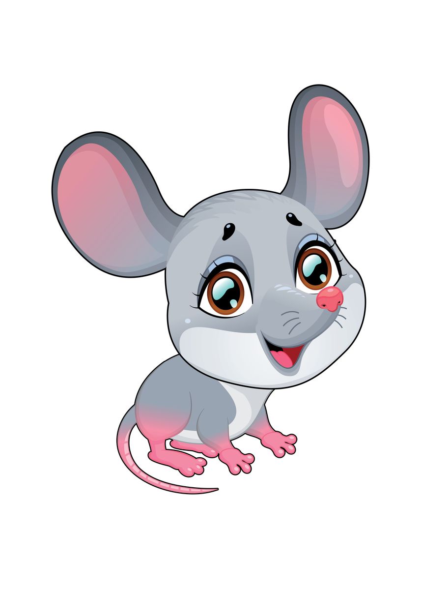 'Cute Mouse' Poster, picture, metal print, paint by Kart Jason Fronda ...