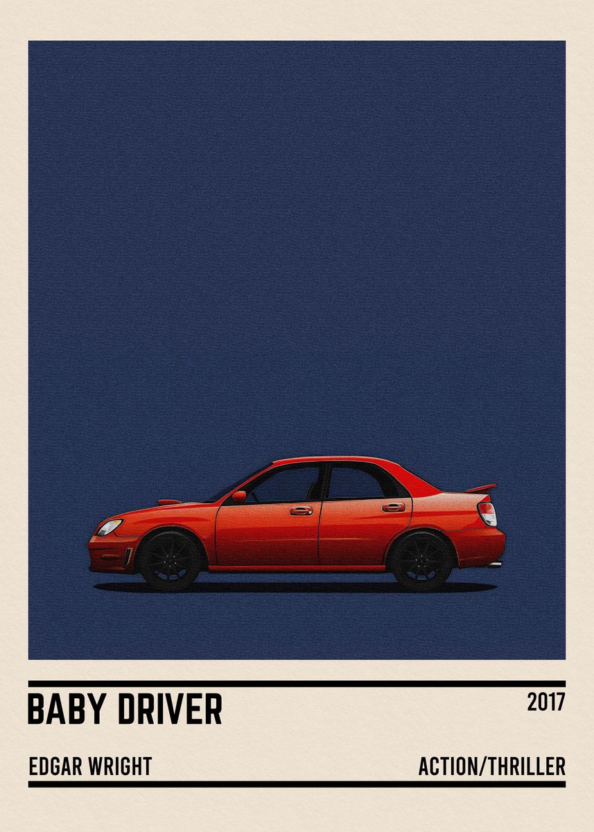 'Baby Driver movie car' Poster, picture, metal print, paint by Louise ...