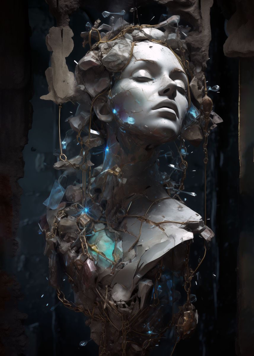 'Crystalline Oracle' Poster, picture, metal print, paint by Lucky ...