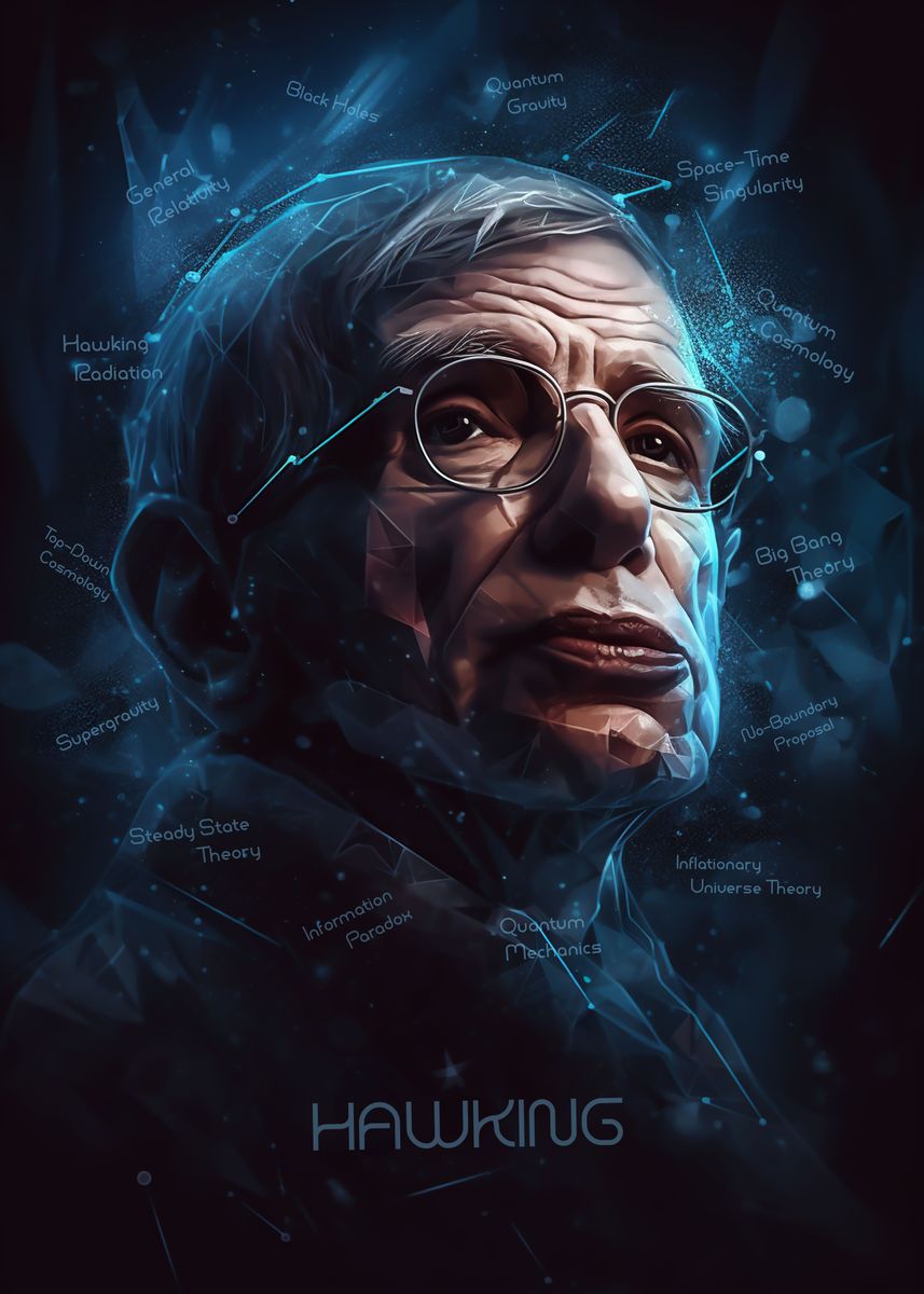 'Stephen Hawking Theory' Poster, picture, metal print, paint by ...