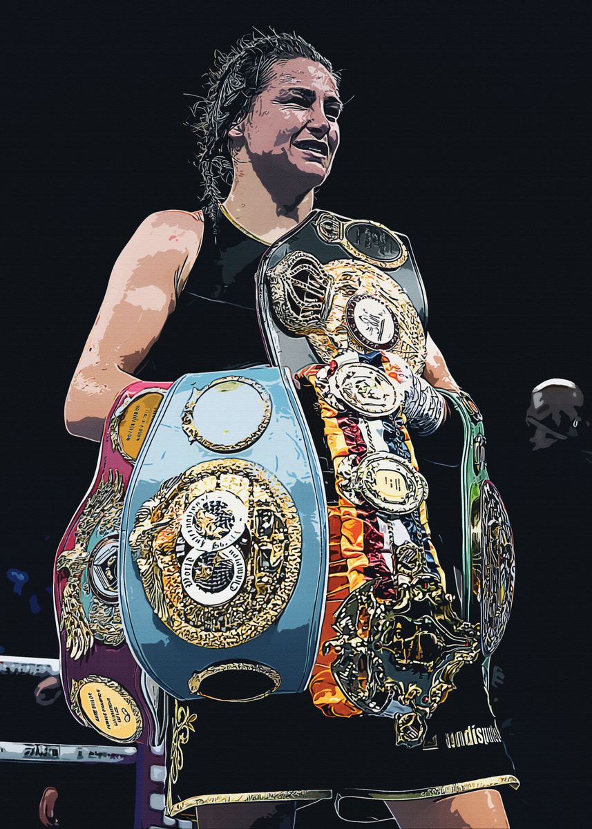 'Katie Taylor' Poster, picture, metal print, paint by Benny Jacobs ...